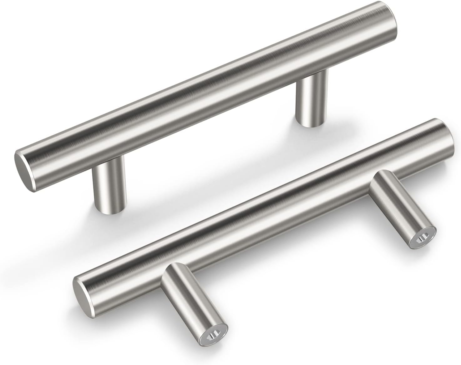 goldenwarm 6 Packs 3" Hole Center Drawer Pulls Brushed Nickel Stainless ...