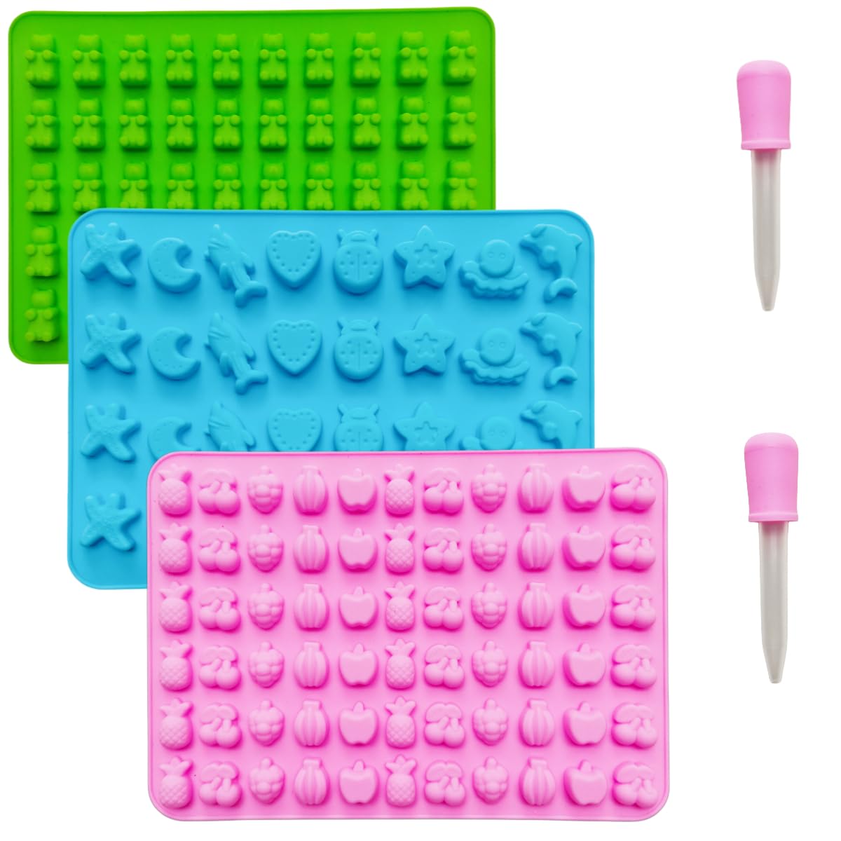 Silicone Molds for Candy Making, Gummy Molds Bear, Marine Animals and ...