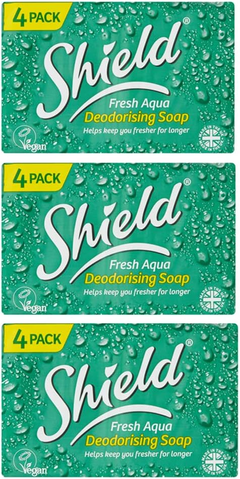 Amazon.com : THREE PACKS of Shield Fresh Aqua Deodorising Soap by ...