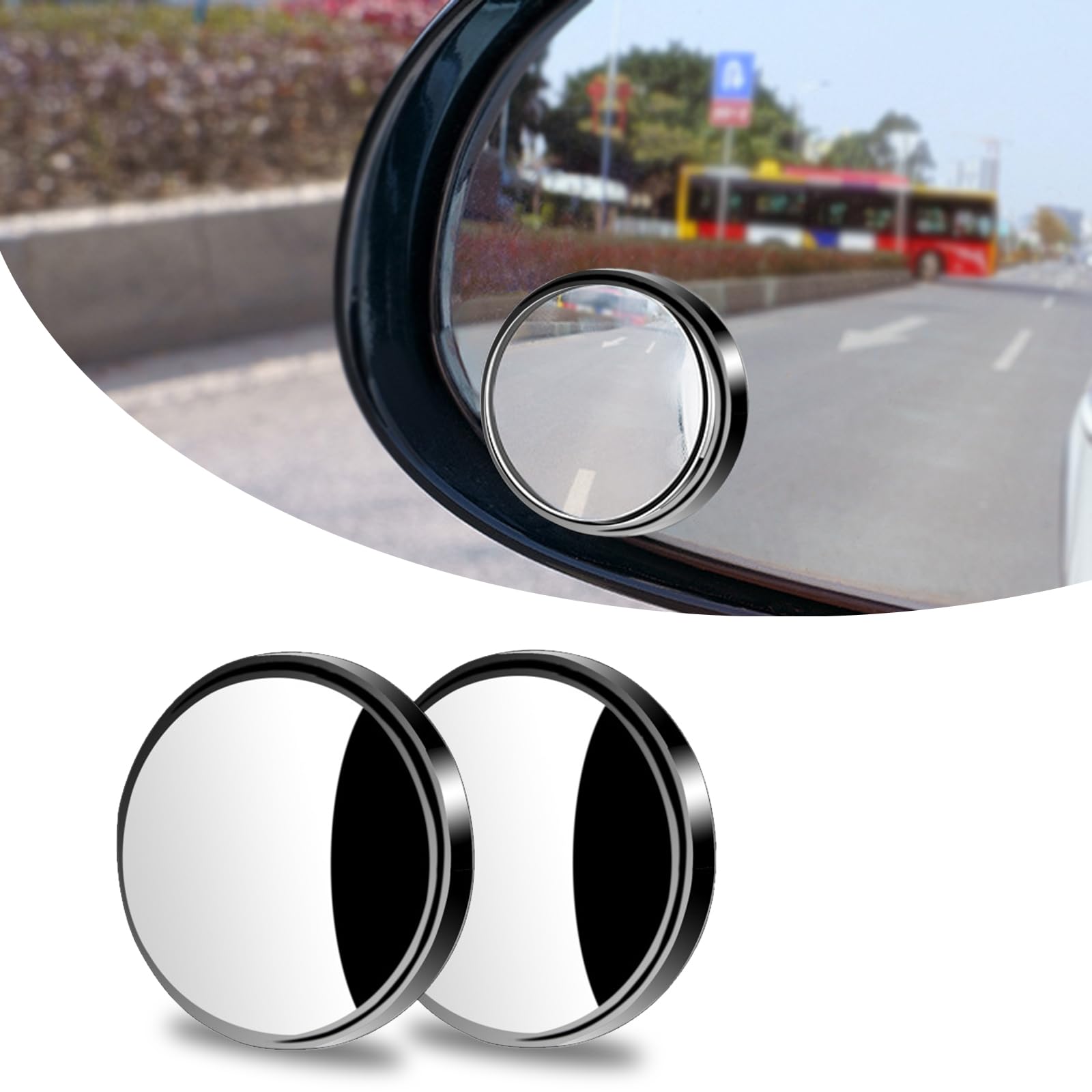 Amazon.com: GKmow 2 PCS Car Reversing Blind Spot Mirror, 2.16" x 0.39 ...