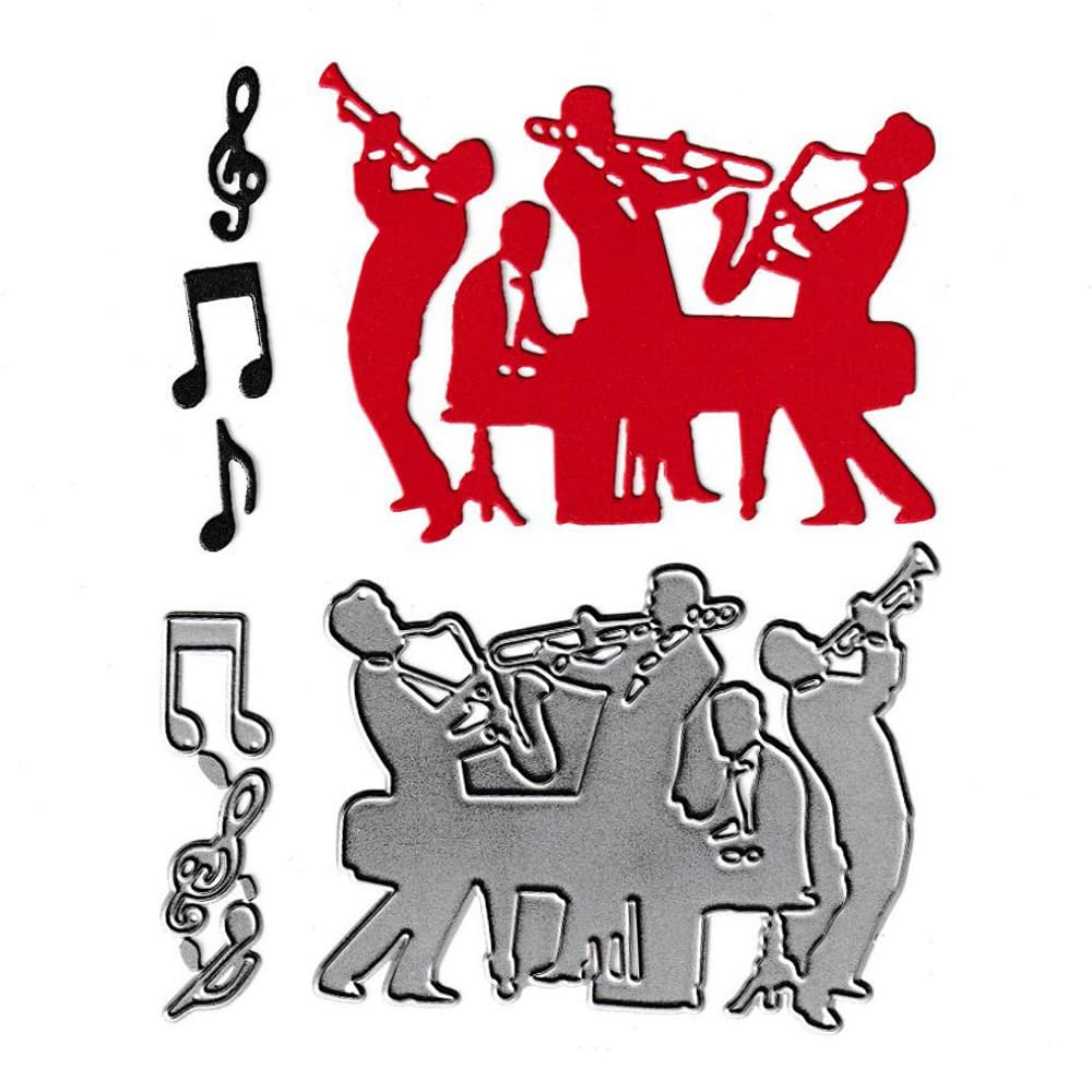 Amazon.com: Music Band Piano Sax Cutting Dies, Musical Note Die Cuts ...