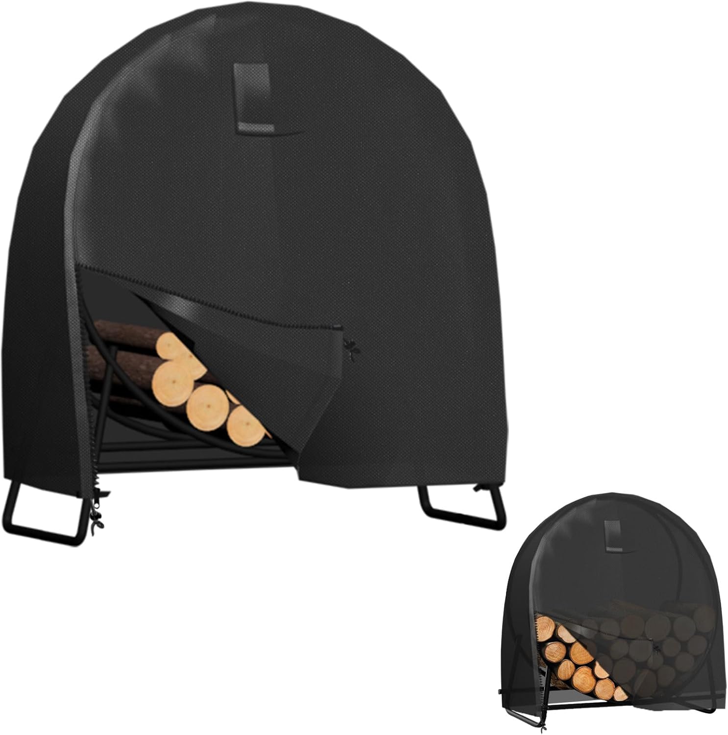 Amazon.com: TOEMUE Firewood Log Hoop Cover, 500D Outdoor Firewood Log ...