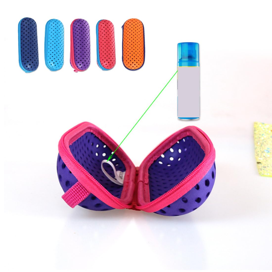 LAWALEISHE Swimming Goggle Storage Case, EVA Swimming Goggle Storage ...