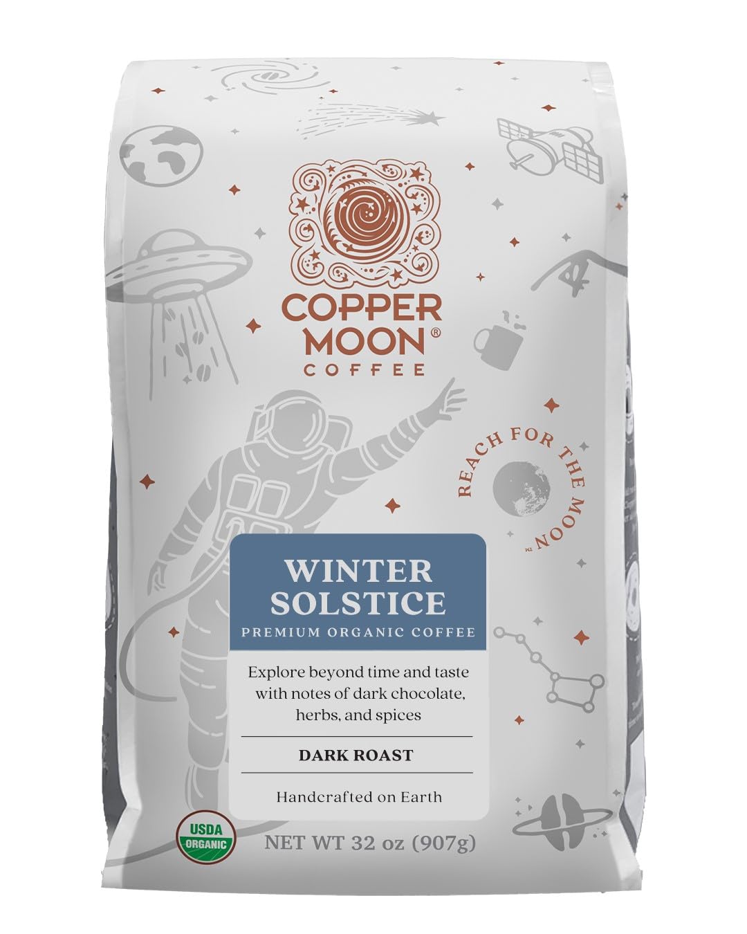 Amazon.com : Copper Moon Whole Bean coffee, Winter Solstice Organic ...