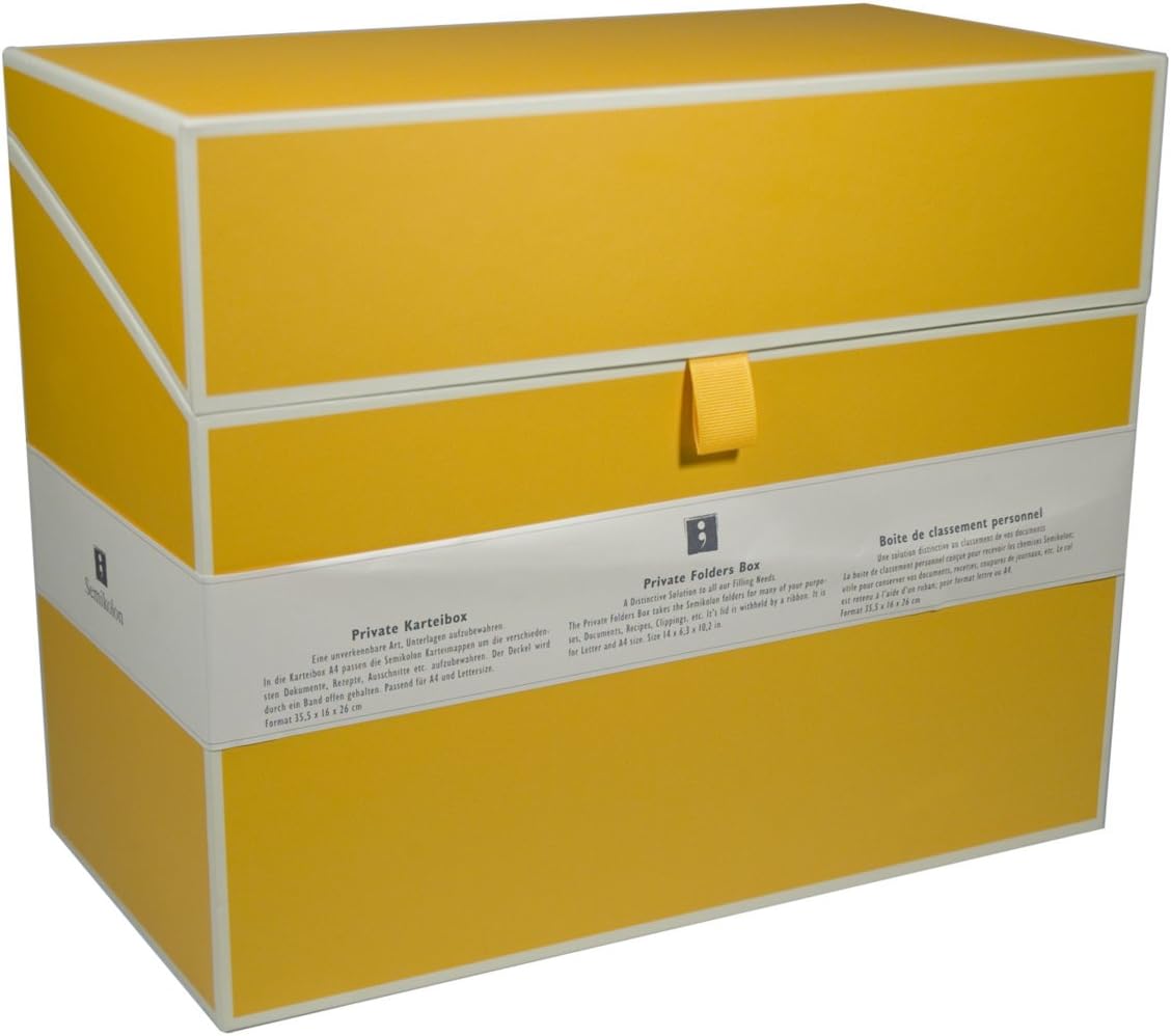 Amazon.com : Semikolon Letter/A4 Size File Folder Box, Tangerine Yellow ...