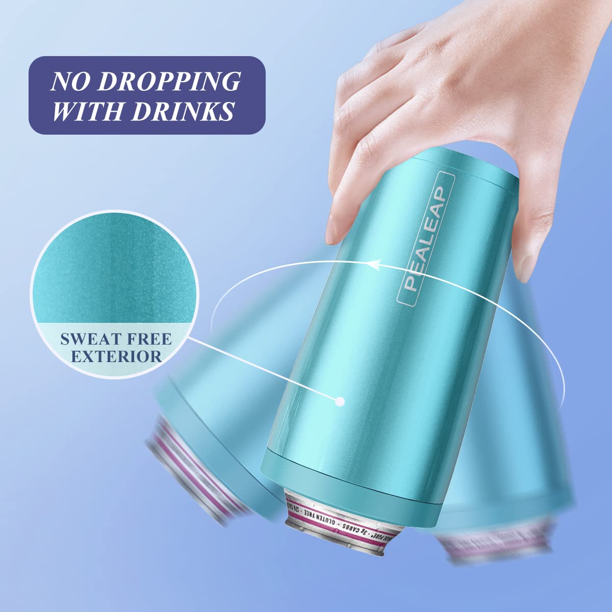 Snapklik.com : 4 In 1 Insulated Slim Can Cooler For 12 OZ Cans And Beer ...