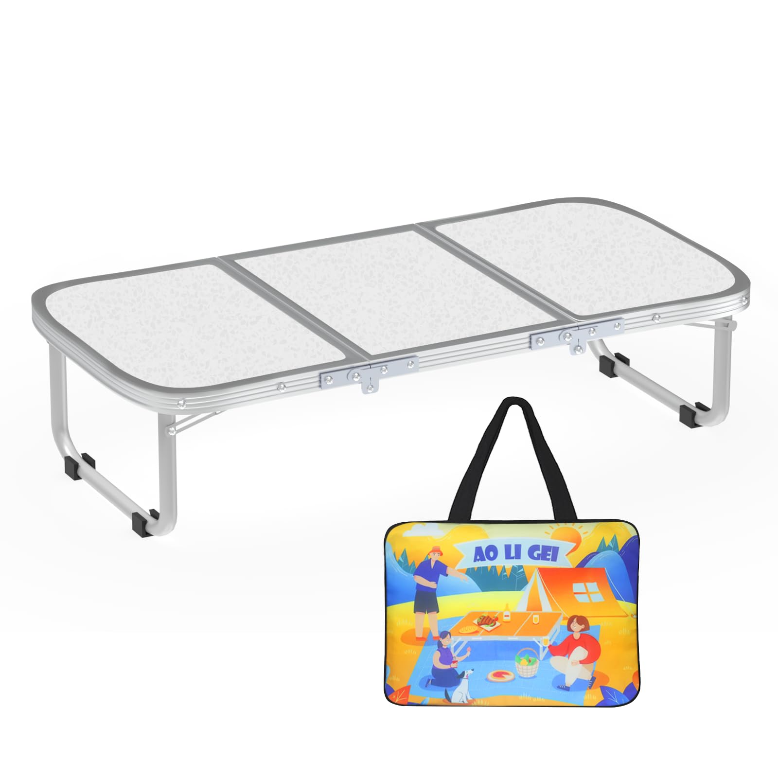 Amazon.com: AO LI GEI Folding Camping Table Small with Storage Bag ...
