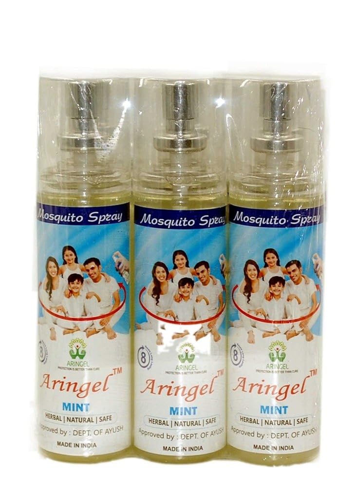 Aringel Mosquito Repellent Spray (Mint) -(100ml Each) Set of 3 : Amazon ...