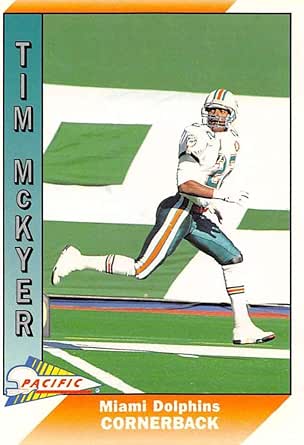 Amazon.com: 1991 Pacific Football #280 Tim McKyer Miami Dolphins ...