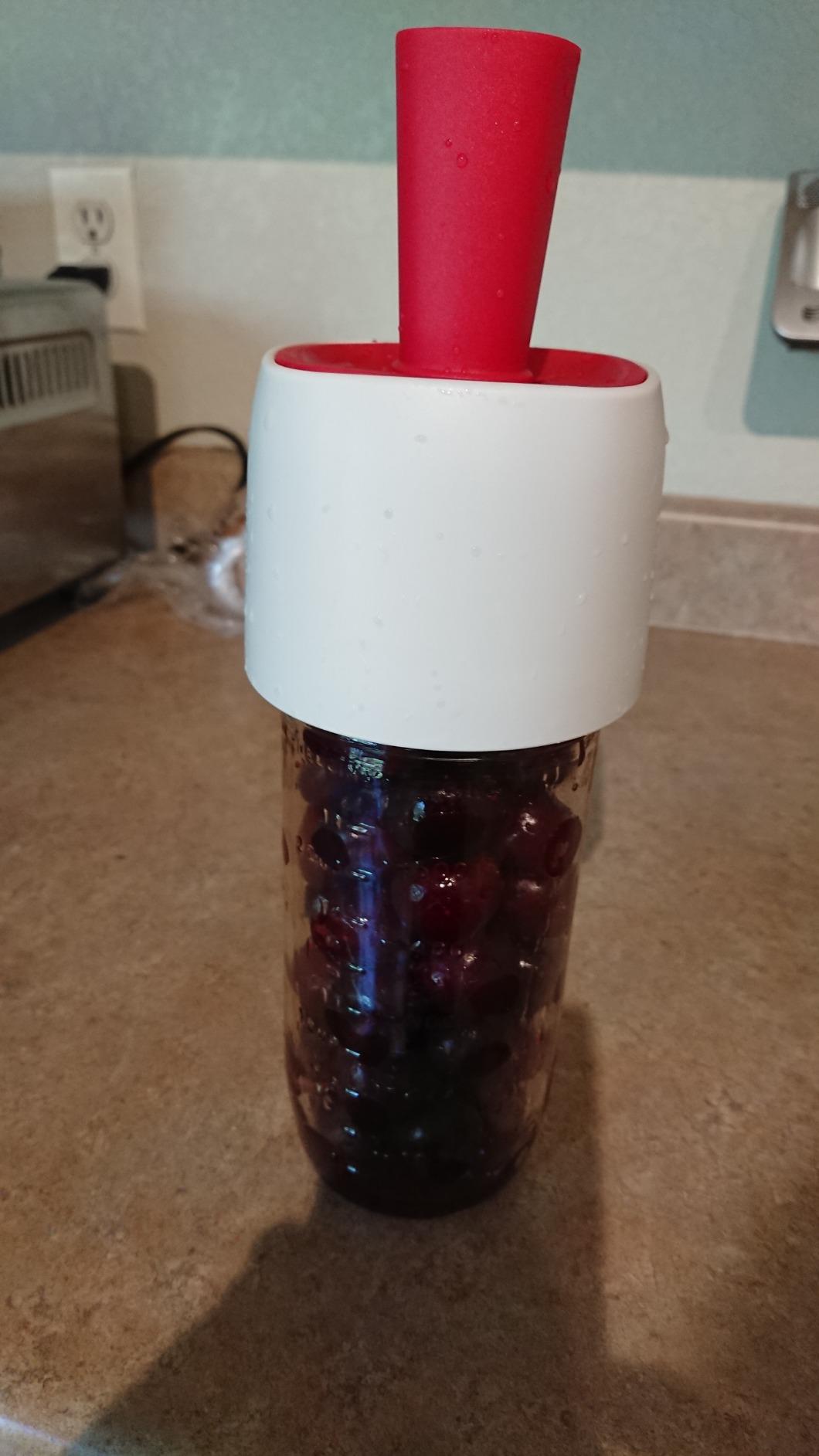 Amazon.com: Chef'n QuickPit Cherry Pitter Preserve Prep Lid (Baking White/Cherry): Home & Kitchen