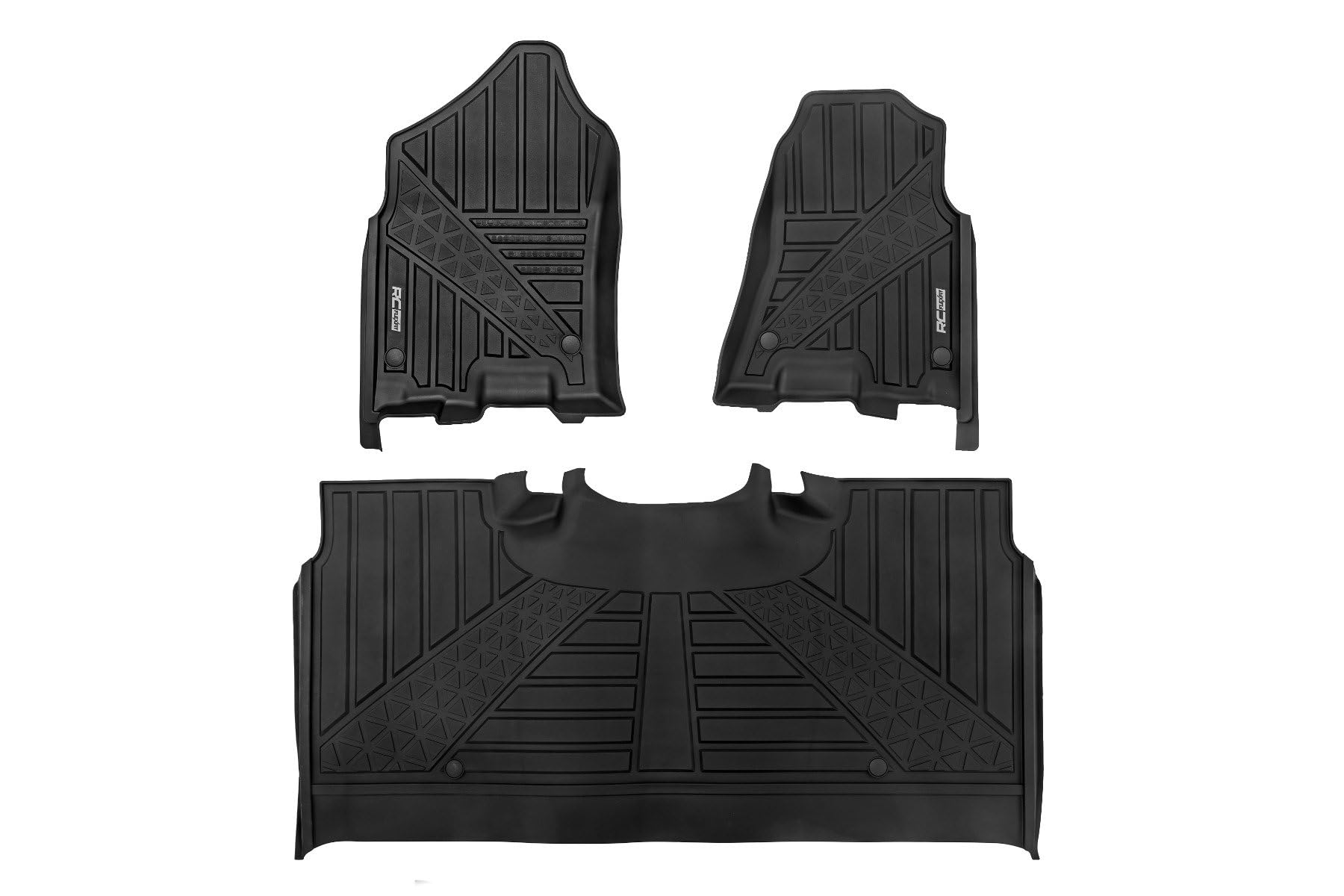 Amazon.com: Rough Country Flex-Fit All Weather Floor Mats Set for Ram ...