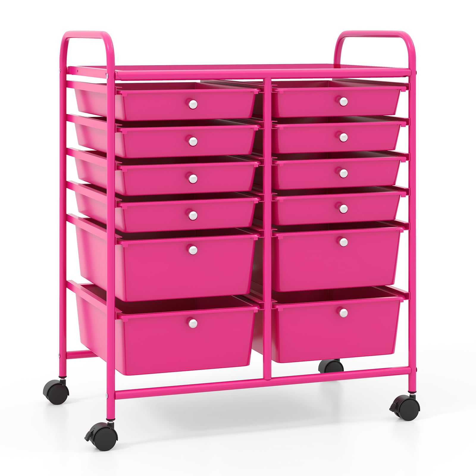 Amazon.com: LDAILY 12 Drawer Rolling Storage Cart, Craft Cart Organizer ...