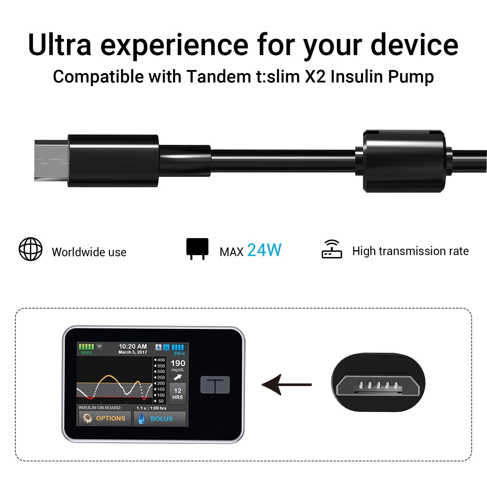 Tandem Pump Charger Kk-xp-03 KUEVKA 6FT Charger Compatible For Tandem T ...