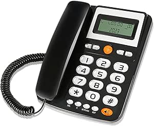 Amazon.com : Landline Corded Telephones with Caller ID, Display, Tilt Display, Extra Loud Ringer ...