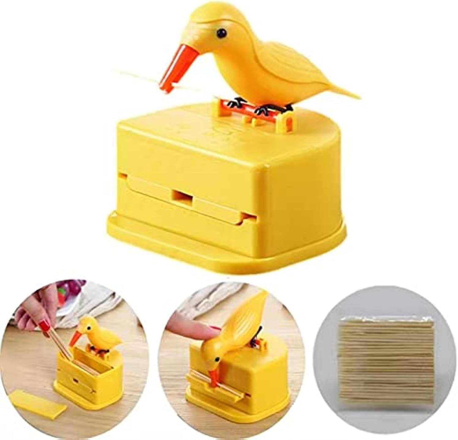 Amazon.com: RIJBYWS Bird Toothpick Dispenser£¬Telescopic Automatic ...