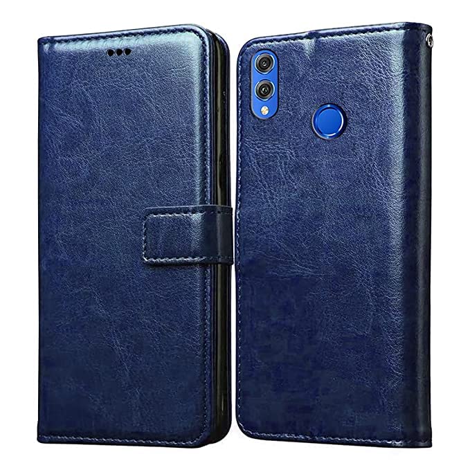 Luxury Counter Compatible for Huawei Honor 8X Flip Back Cover | Dual ...
