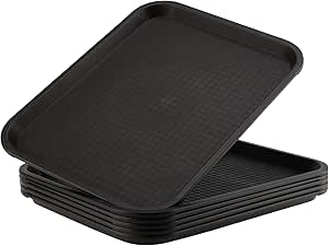 Amazon.com | ZOENHOU 6 Pack 16 x 12 Inch Plastic Fast Food Tray ...