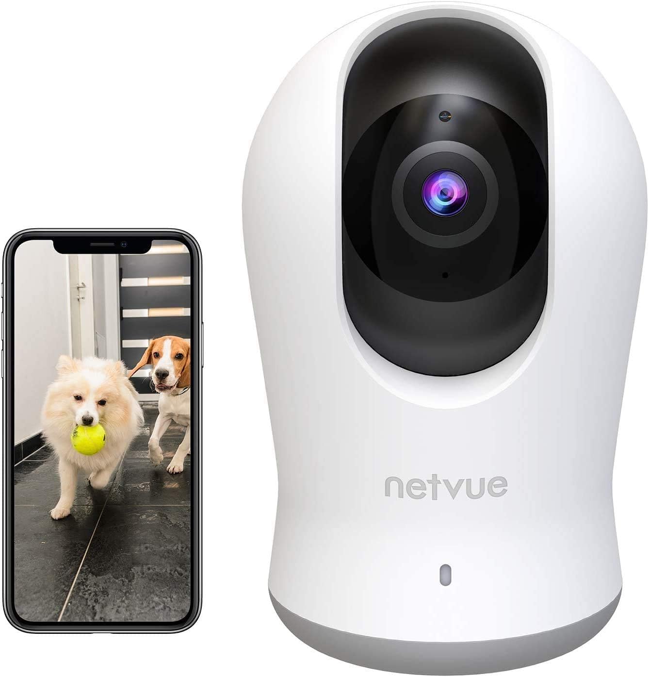 NETVUE Telecamera di sorveglianza WiFi interna, telecamera IP 3 MP 2 K ...