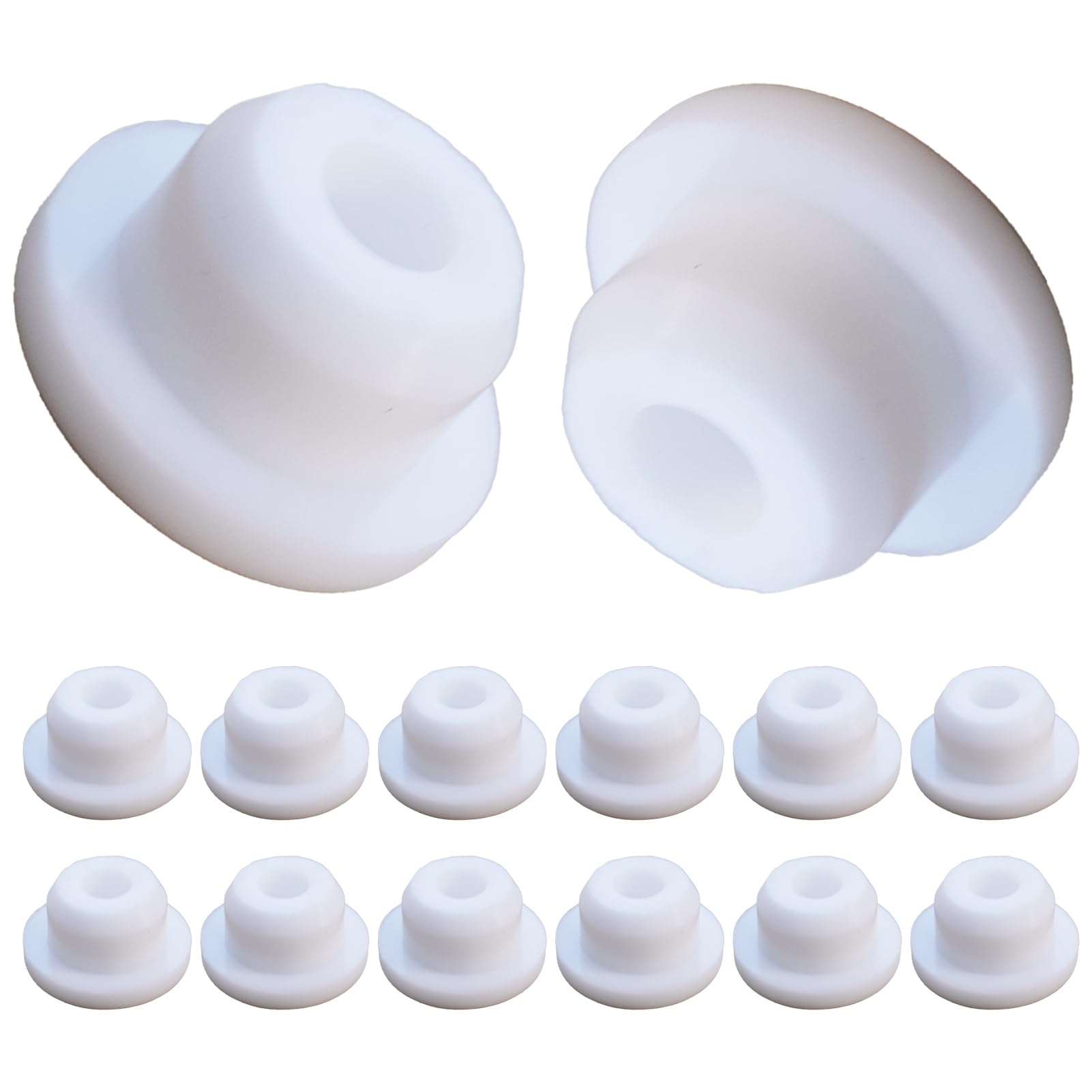 Amazon.com: 12 PCS Bathtub Jet Covers Silicone Hole Plug White Tube ...
