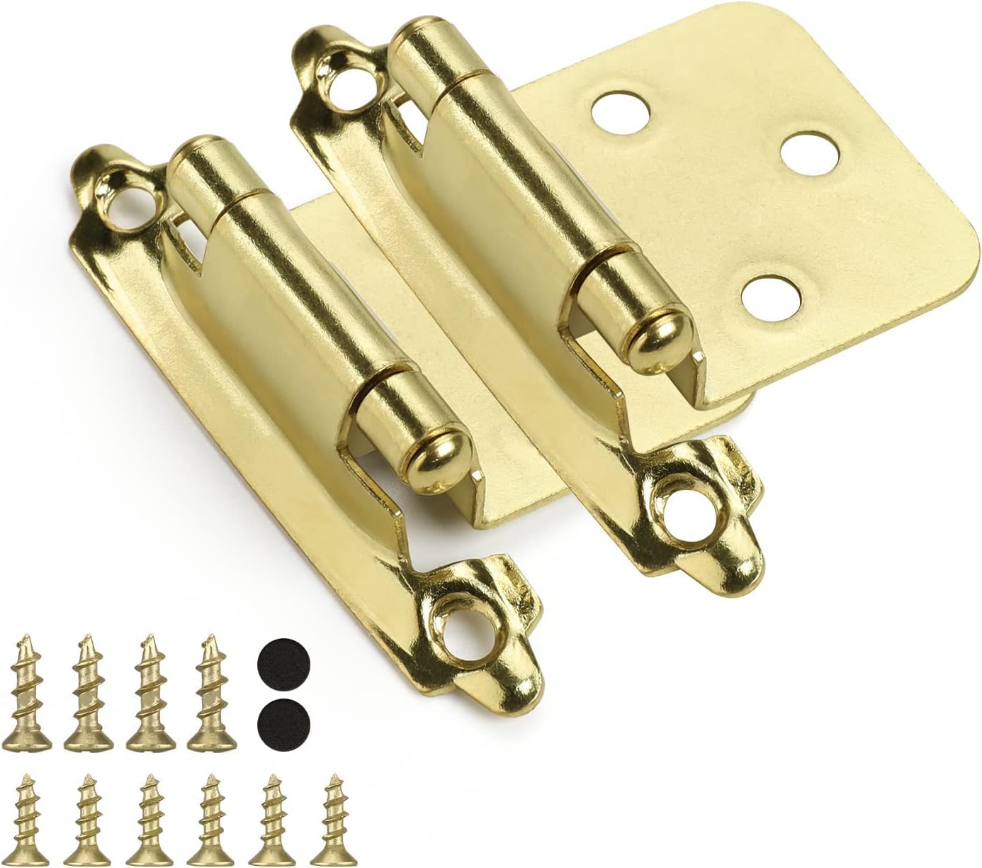 10 Pair Pack - Cosmas 18650-BB Brushed Brass Self Closing Partial Wrap ...