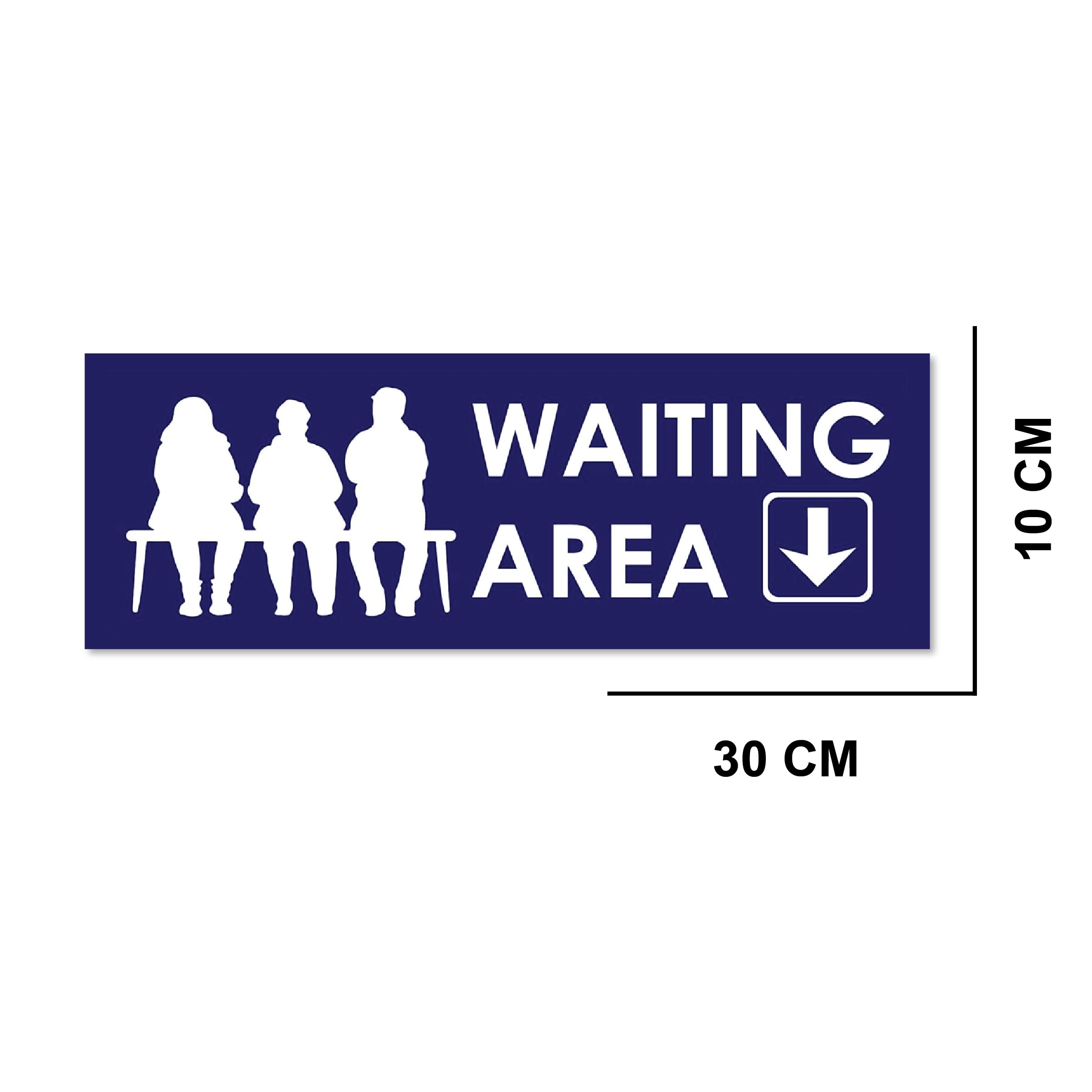 Buy SIGN EVER Waiting Area Sign Boards Office Hospital Bank Clinic ...