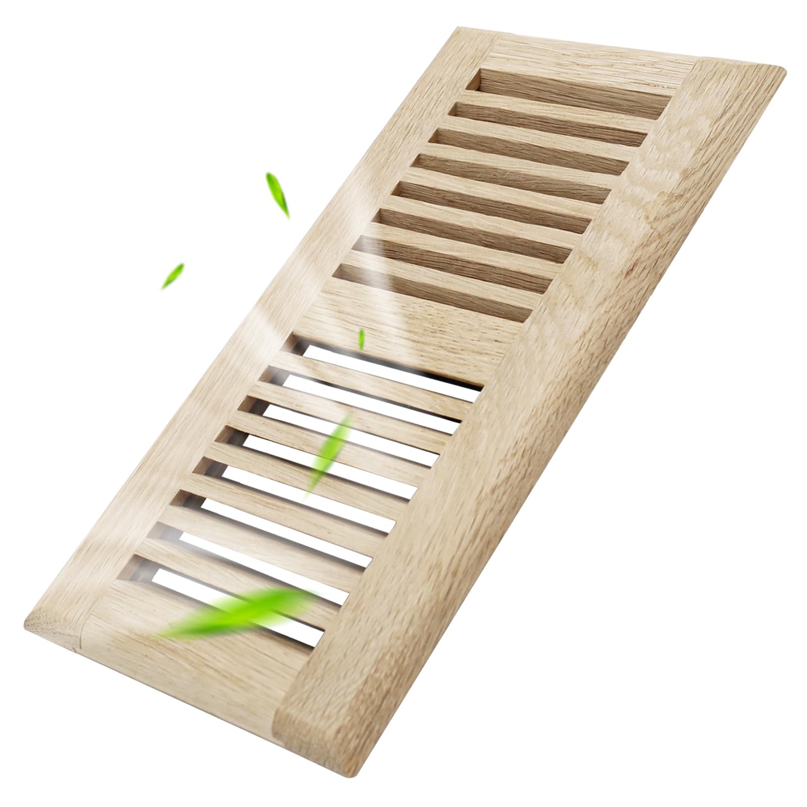 Howeall 4x10 Inch White Oak Wood Floor Register Vents Cover - Drop in ...