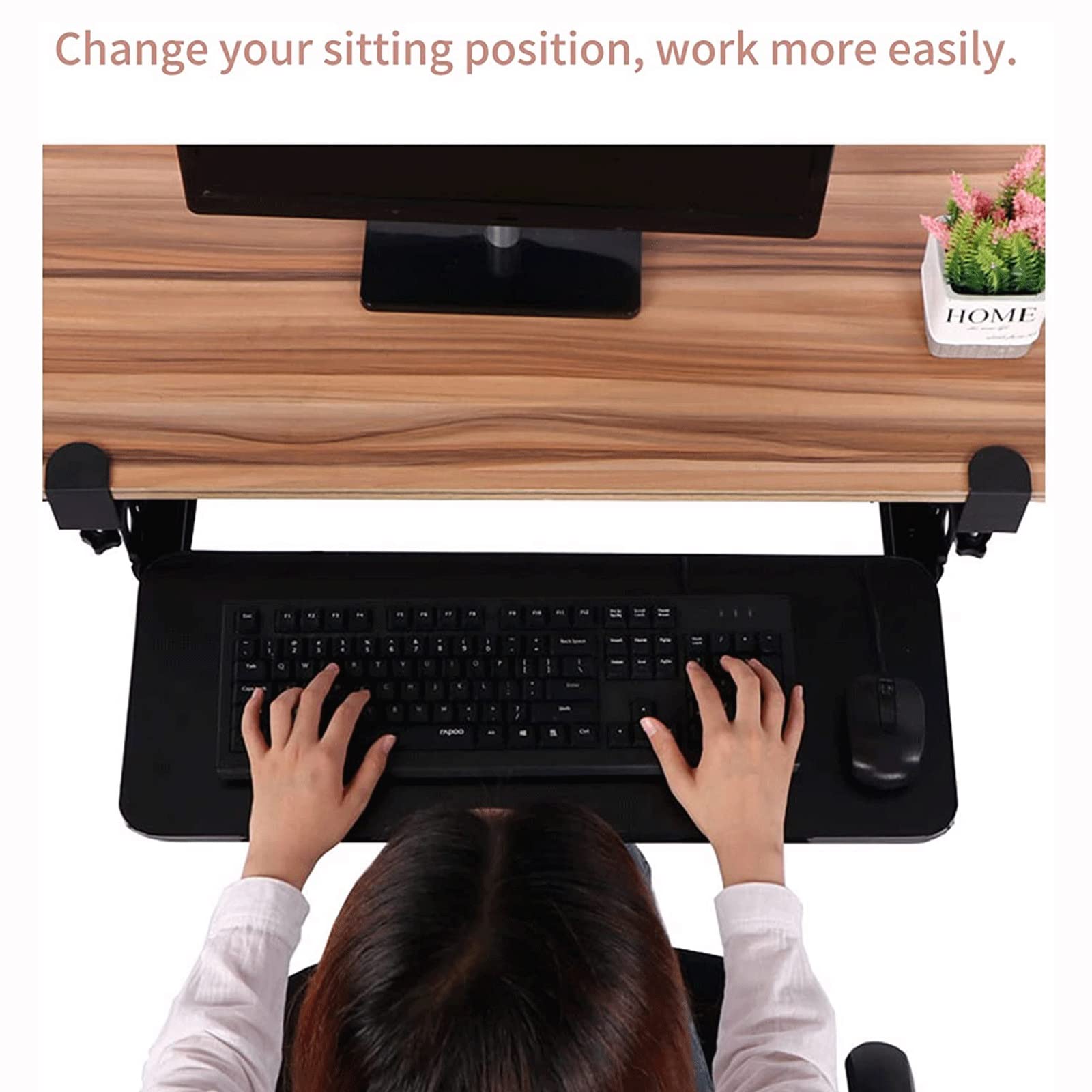 Keyboard Tray Under Desk Desk Keyboard Tray Slide Out Wooden Sliding ...