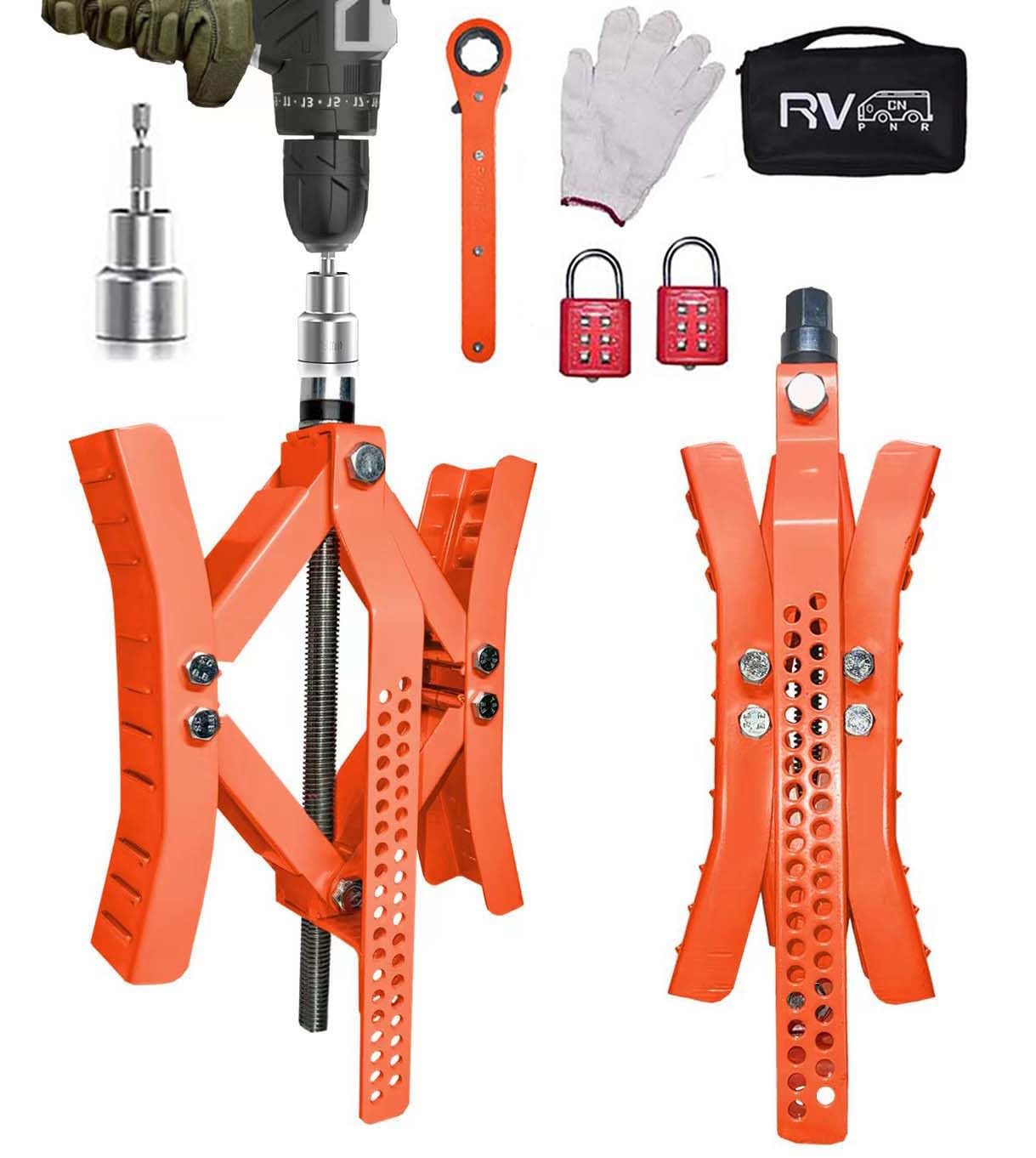 Snapklik.com : RVPNR RV Wheel Chock Stabilizer, Camper X Chocks Travel ...