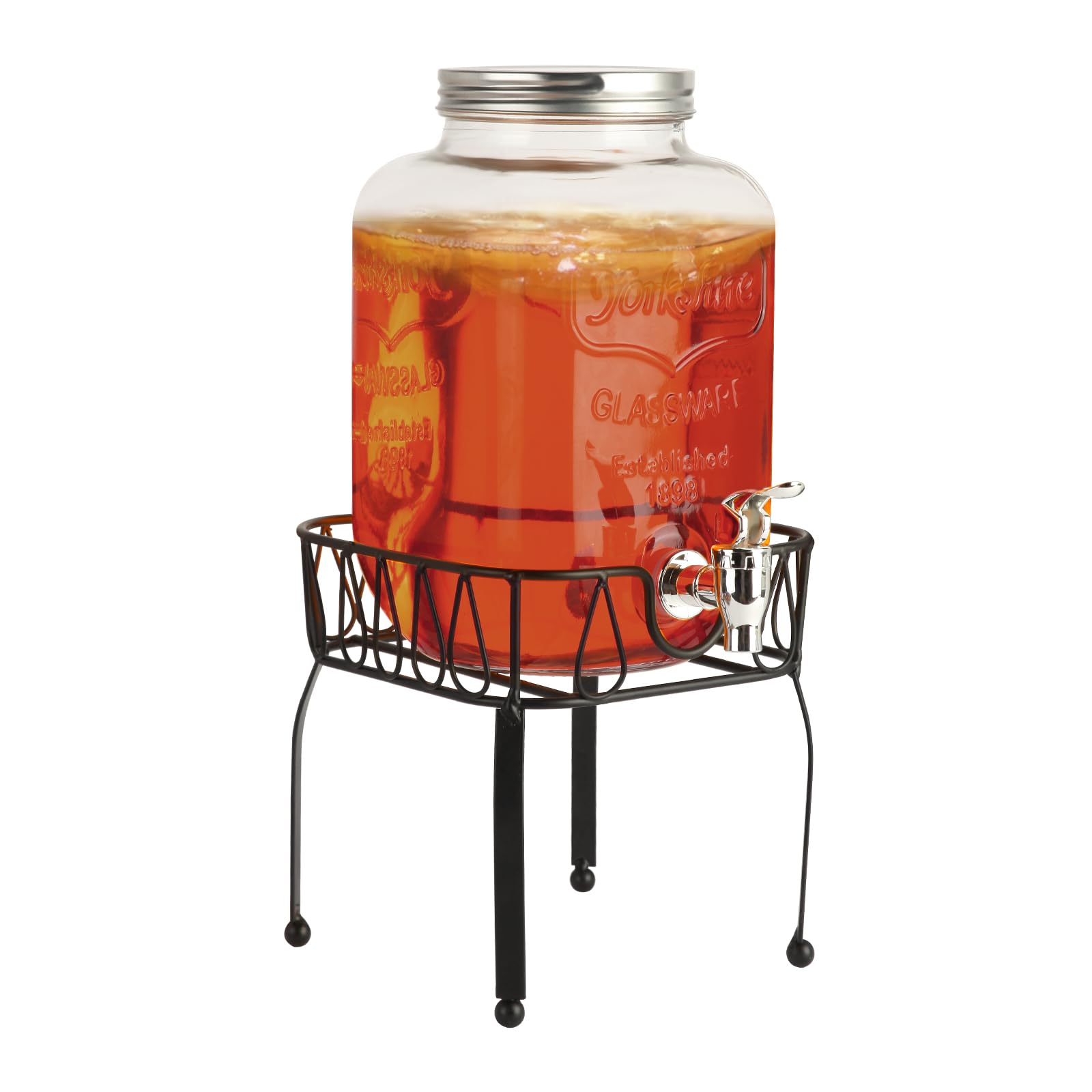 Amazon.com: Kombucha Jar with Spigot and Shelf,1-Gallon Glass ...