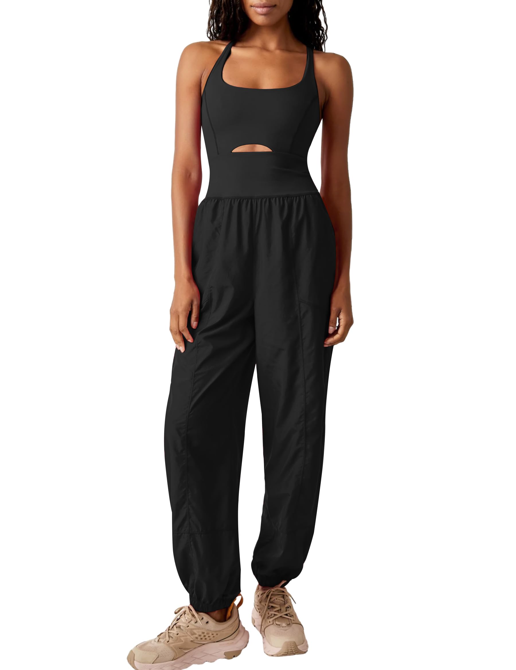 Womens Running Onesie Workout Athletic Rompers One Piece Outfits Gym ...