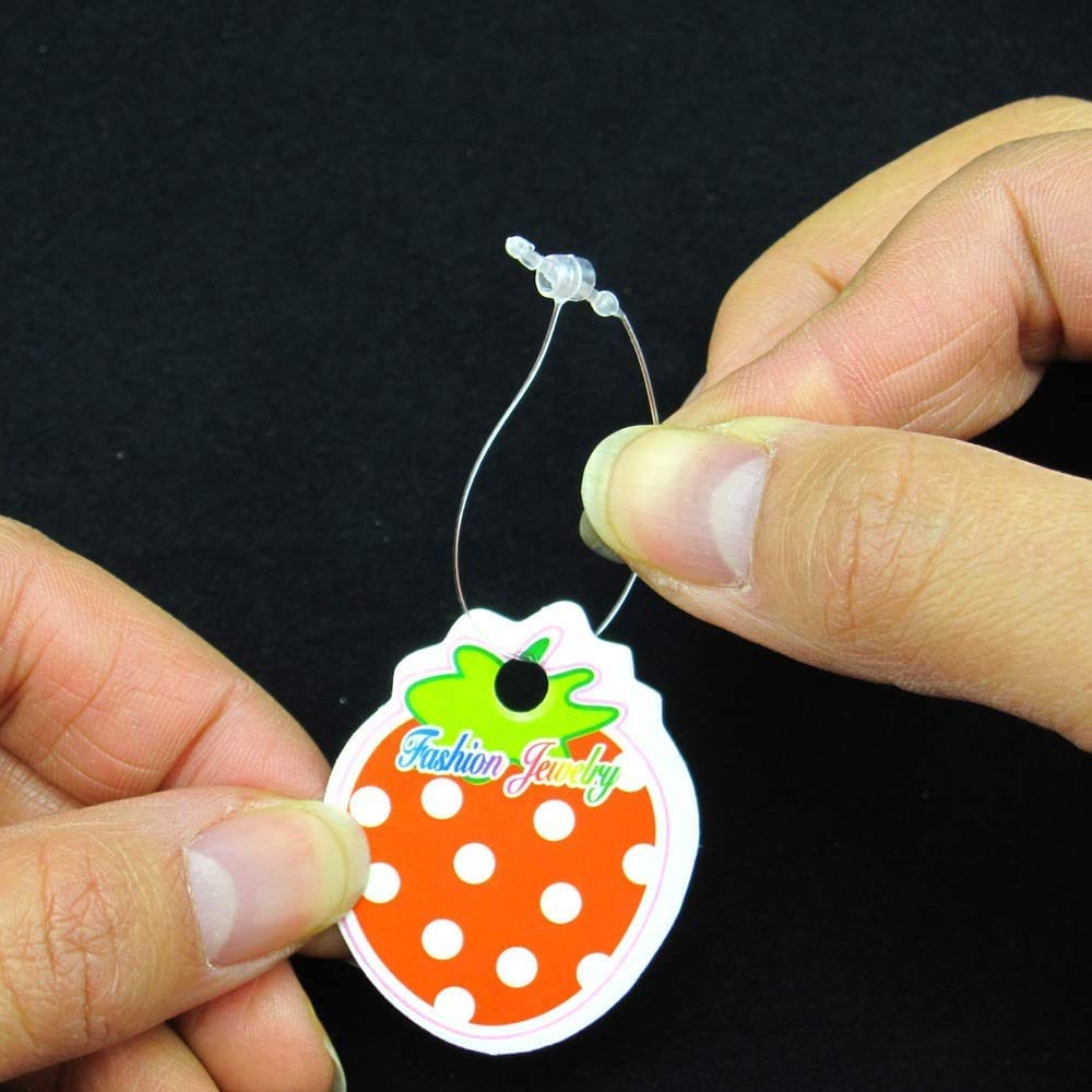 Snapklik.com : 2000 Pcs 3 Inch 5 Inch Plastic Fastener Hang Tag Clear ...