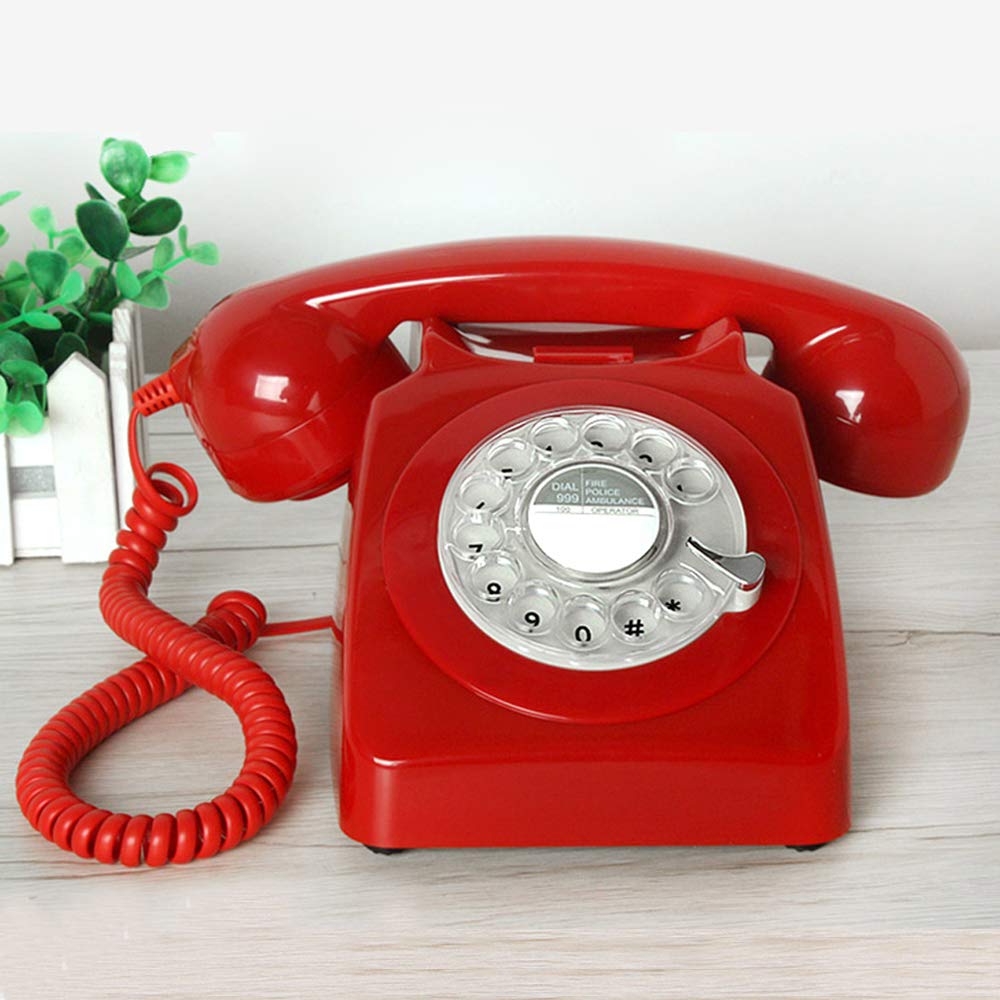 Rotary Phone Retro Rotary Dial Telephone - Corded Landline Phone With ...