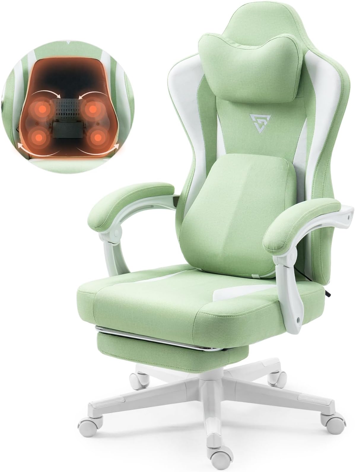 Amazon.com: Vigosit Cute Gaming Chair with Cat Paw Lumbar Cushion and ...