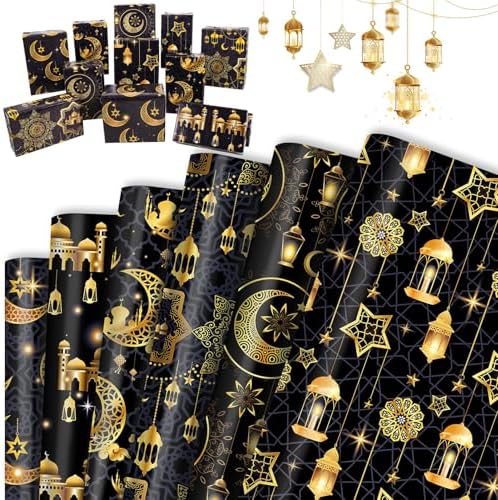 PINKE Ramadan Mubarak Wrapping Papers, 12 Sheets Ramadan Kareem Tissue ...