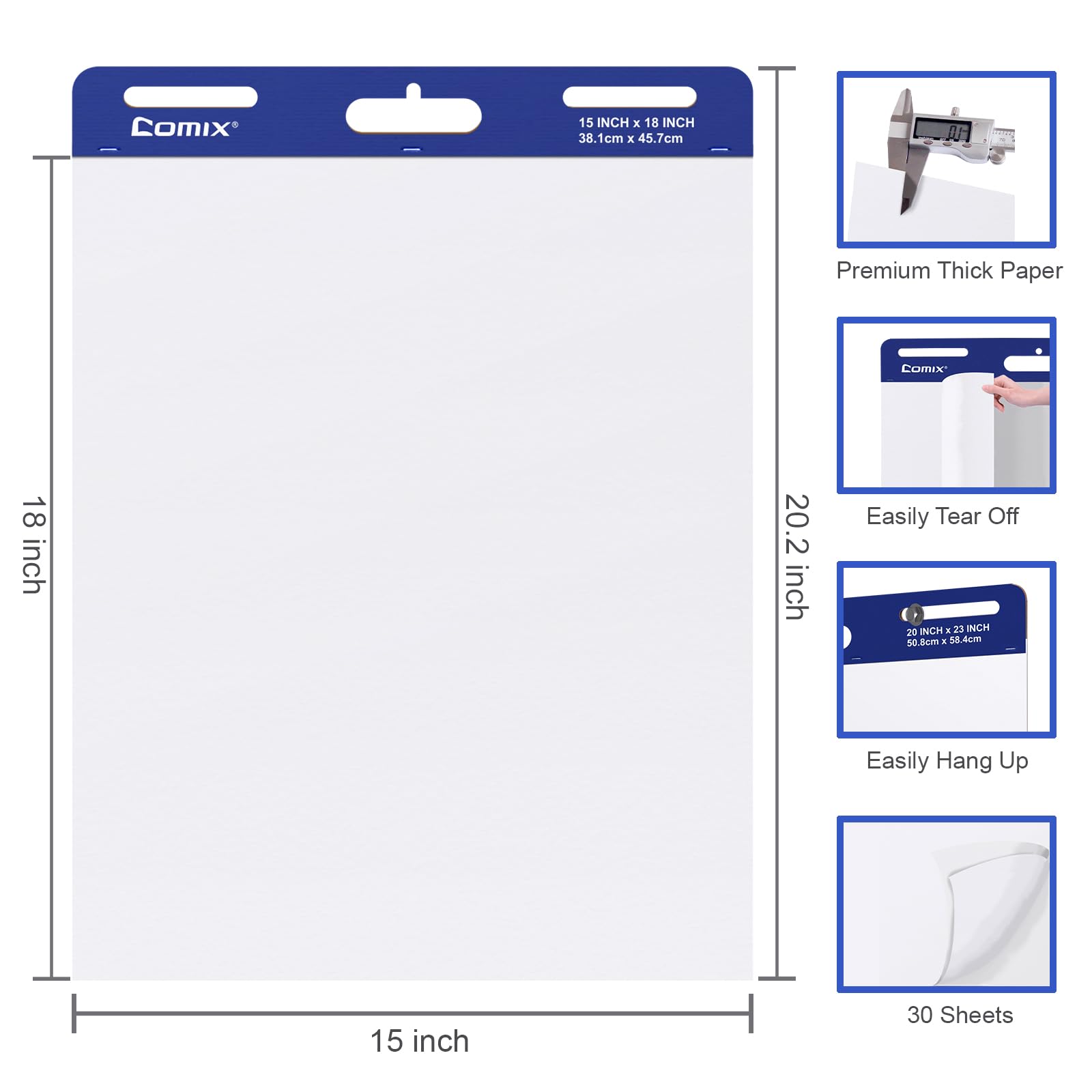 Snapklik.com : Mini Size Sticky Easel Pad, 15 X 18 Inches Flip Chart ...