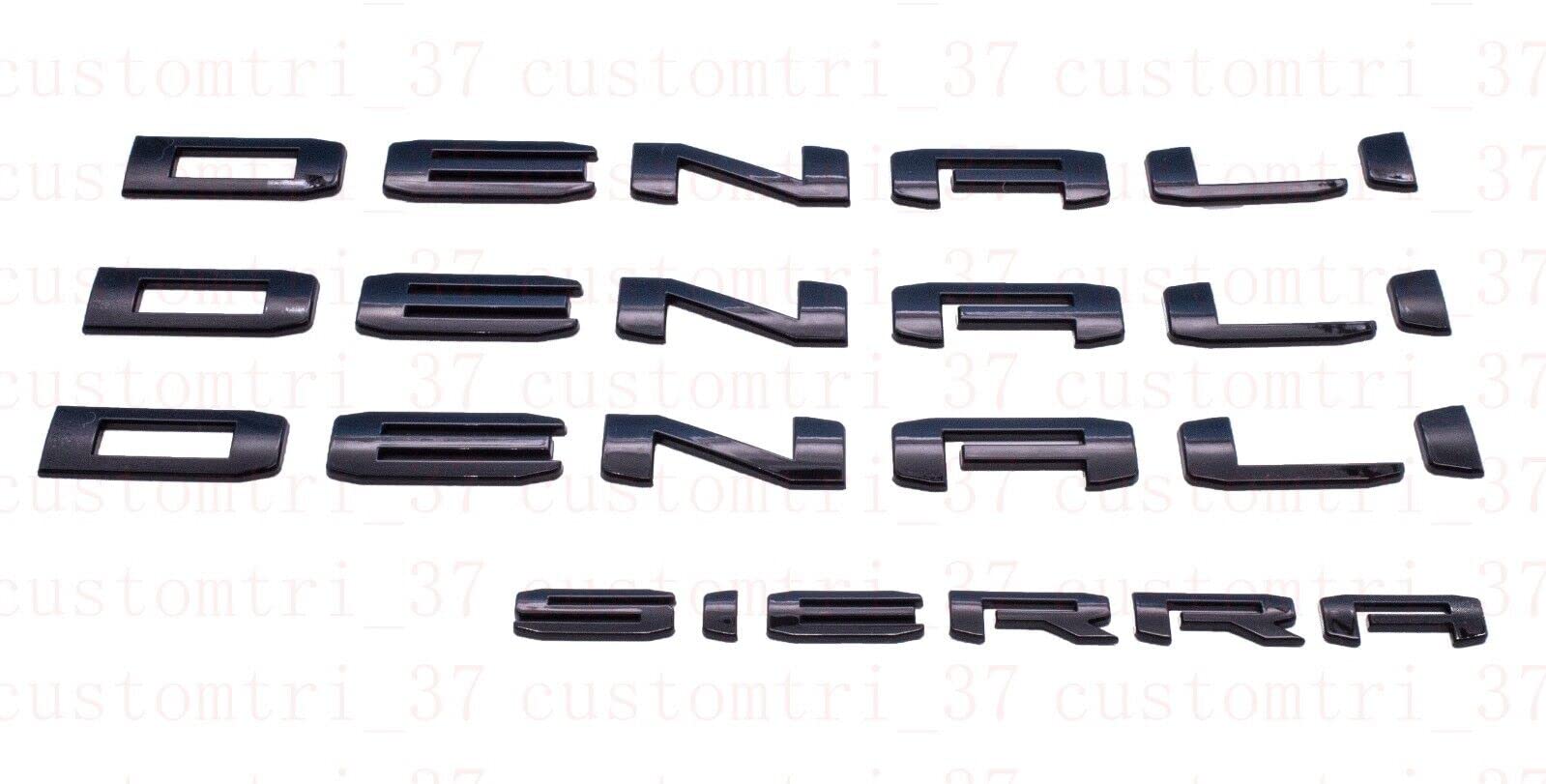 Amazon.com: 4Pcs Kit 2019 2020 2021 Sierra Denali Letters Emblems Gloss ...