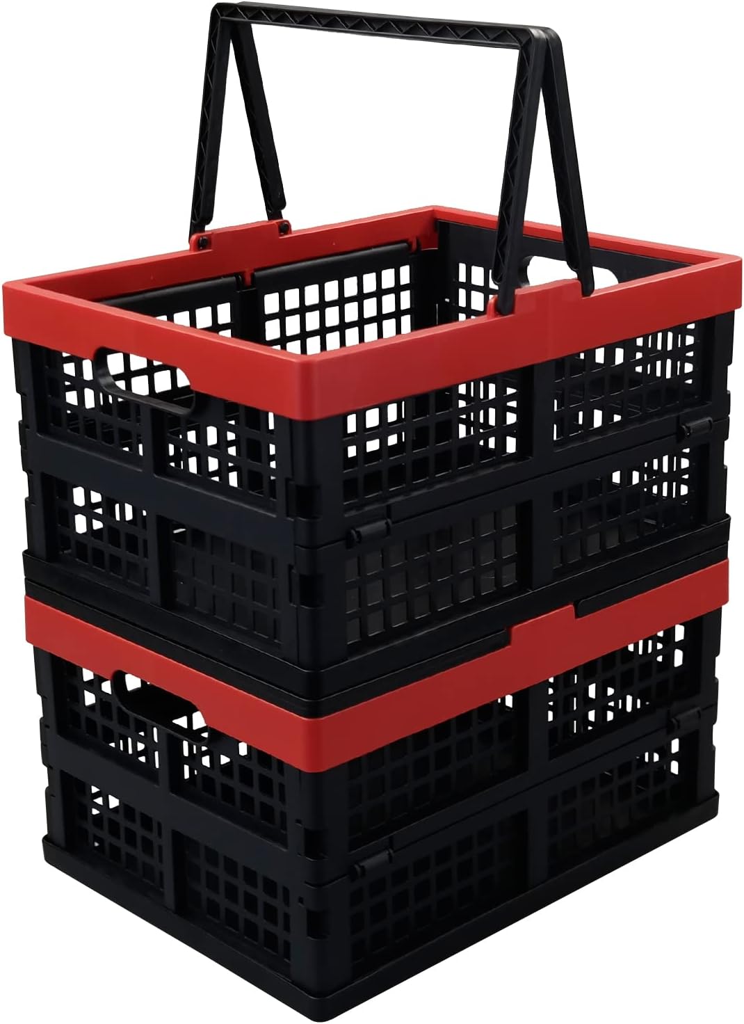 Amazon.com - Jandson 2 Packs Plastic Folding Storage Crate with Handle ...
