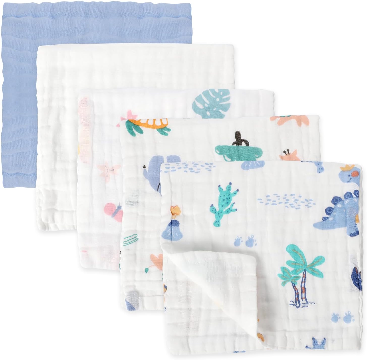 Amazon.com: 8 Pack Super Soft Baby Burp Cloths, Baby Washcloths, Ultra ...