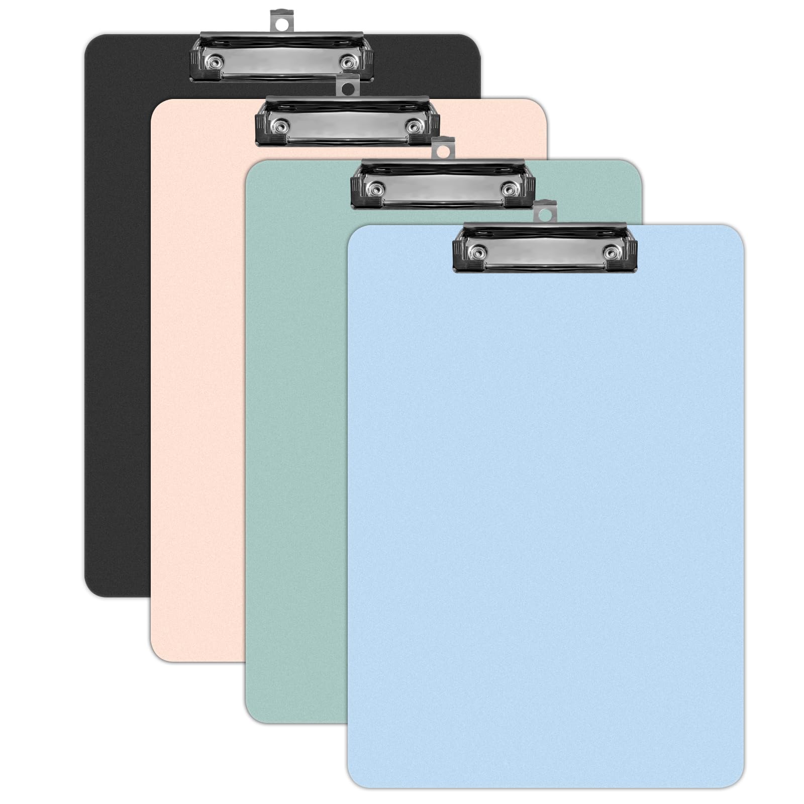 Amazon.com : 4 Pack Plastic Clipboards Multiple Colors Clip Boards with ...