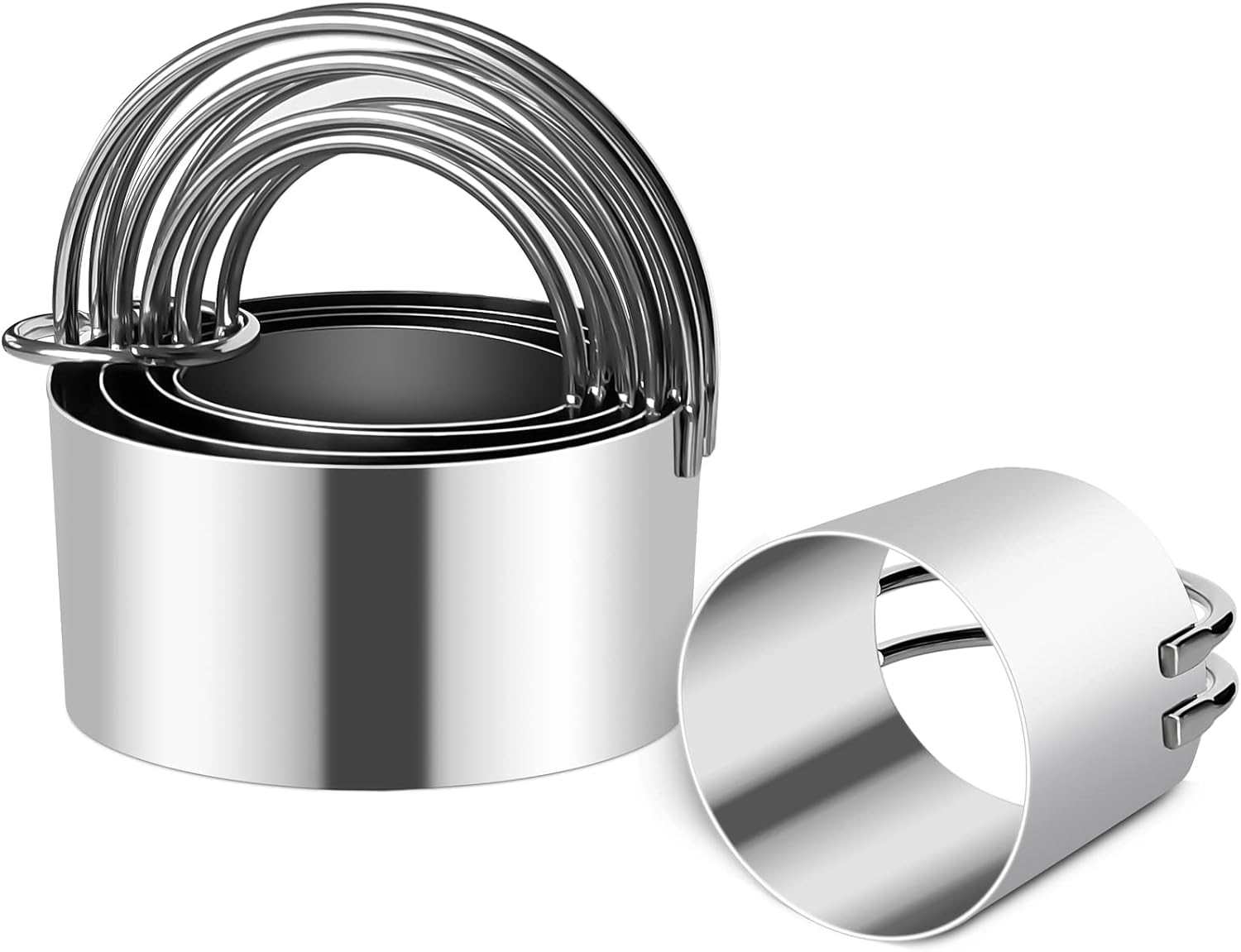 Amazon.com: 5 Pieces Circle Biscuit Cutter,Professional Stainless Steel ...