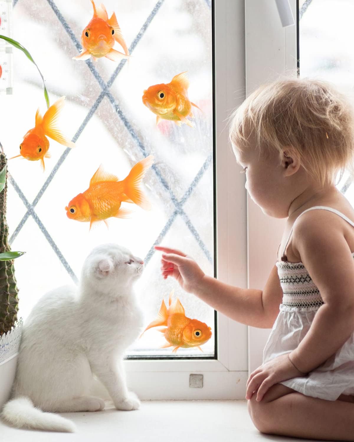 Small Goldfish Decal Sticker Peel and Stick Wall Decor Goldfish Wall ...