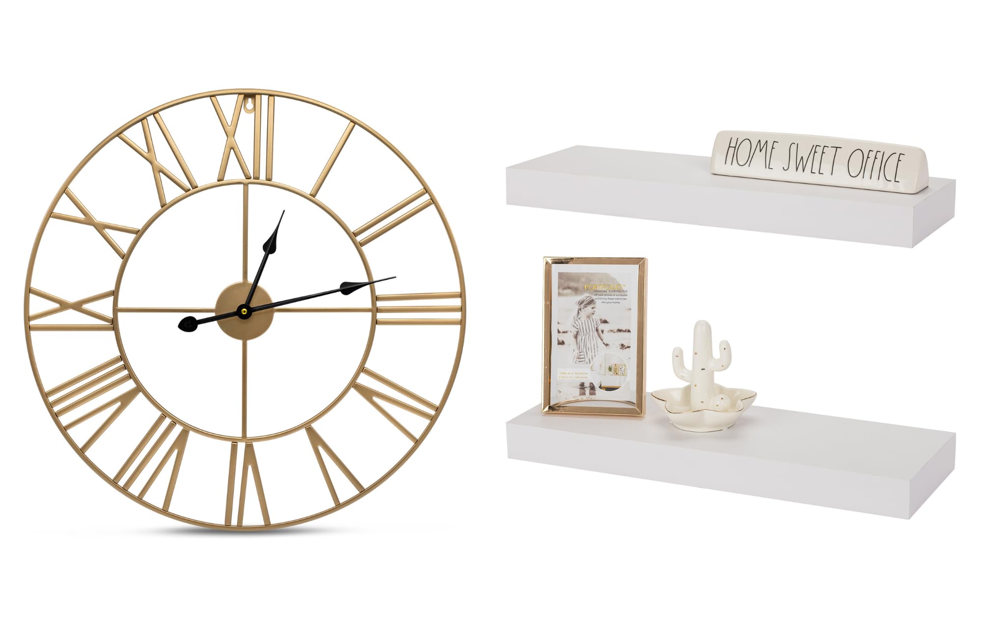 Amazon.com: Sorbus Wall Mounted Wine Rack and Wall Clock Bundle ...