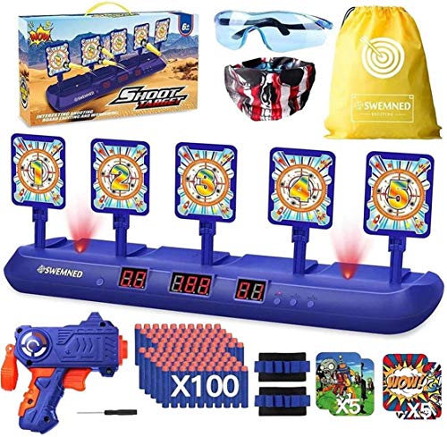 SWEMNED Digital Shooting Targets for Nerf Guns Practice Toy, Upgrade 5 ...