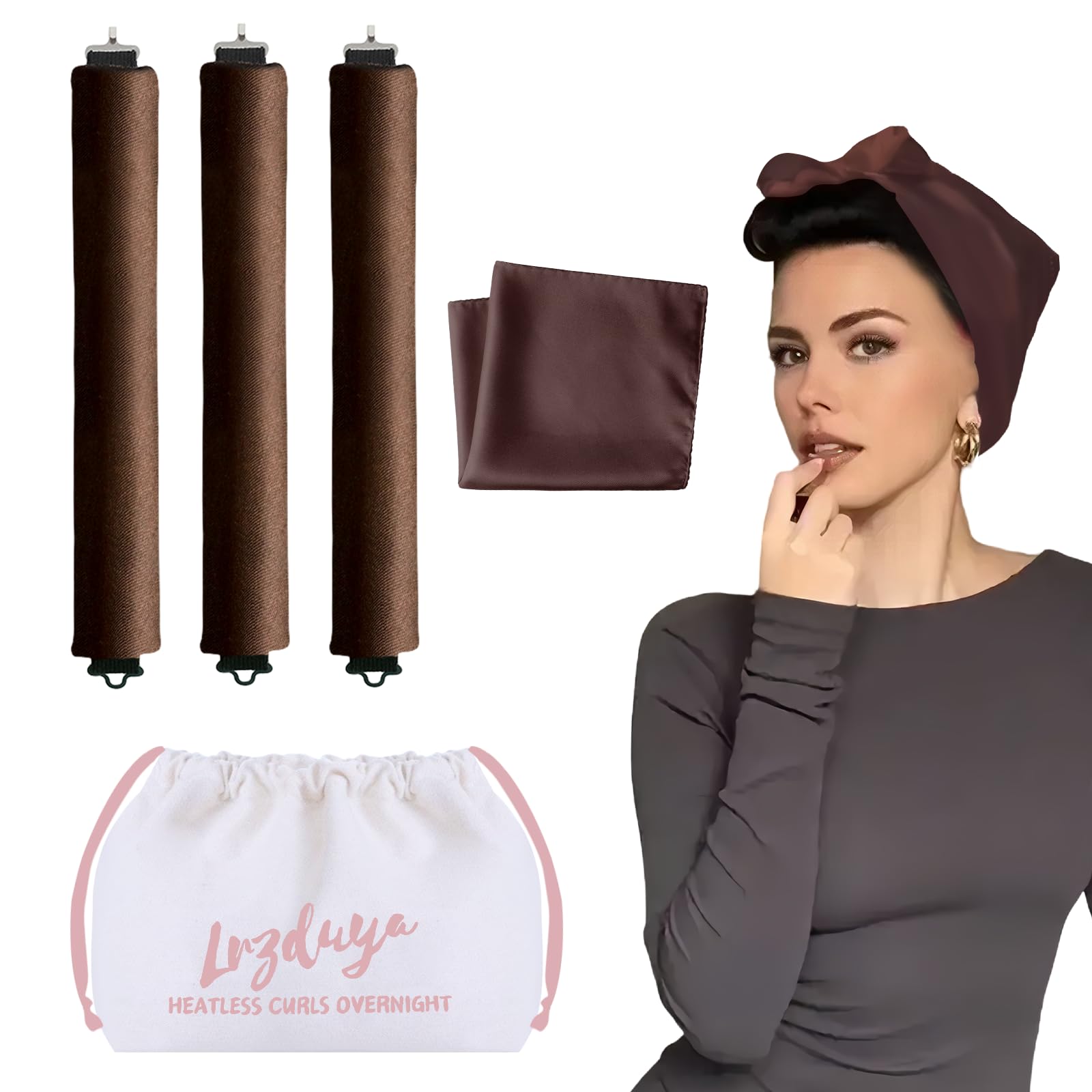 Amazon.com : Heatless Curls Overnight Rods Heatless Hair Curler Hair ...