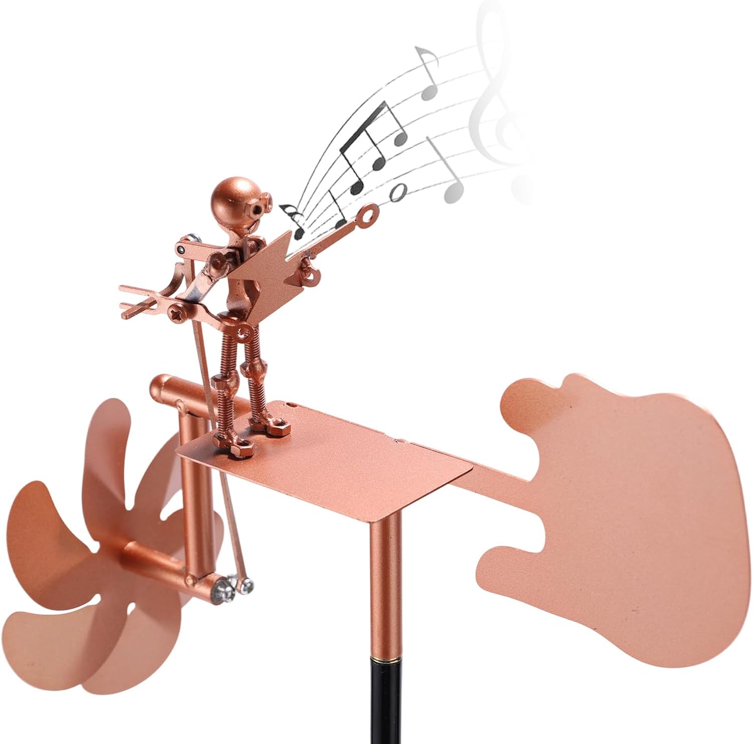 Lyreh Handmade Metal Guitarist Windmill, Drummer Wind Chime Sculptures ...