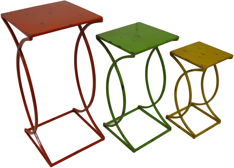 Amazon.com: Transpac Metal Nested Side Table Set : Home & Kitchen