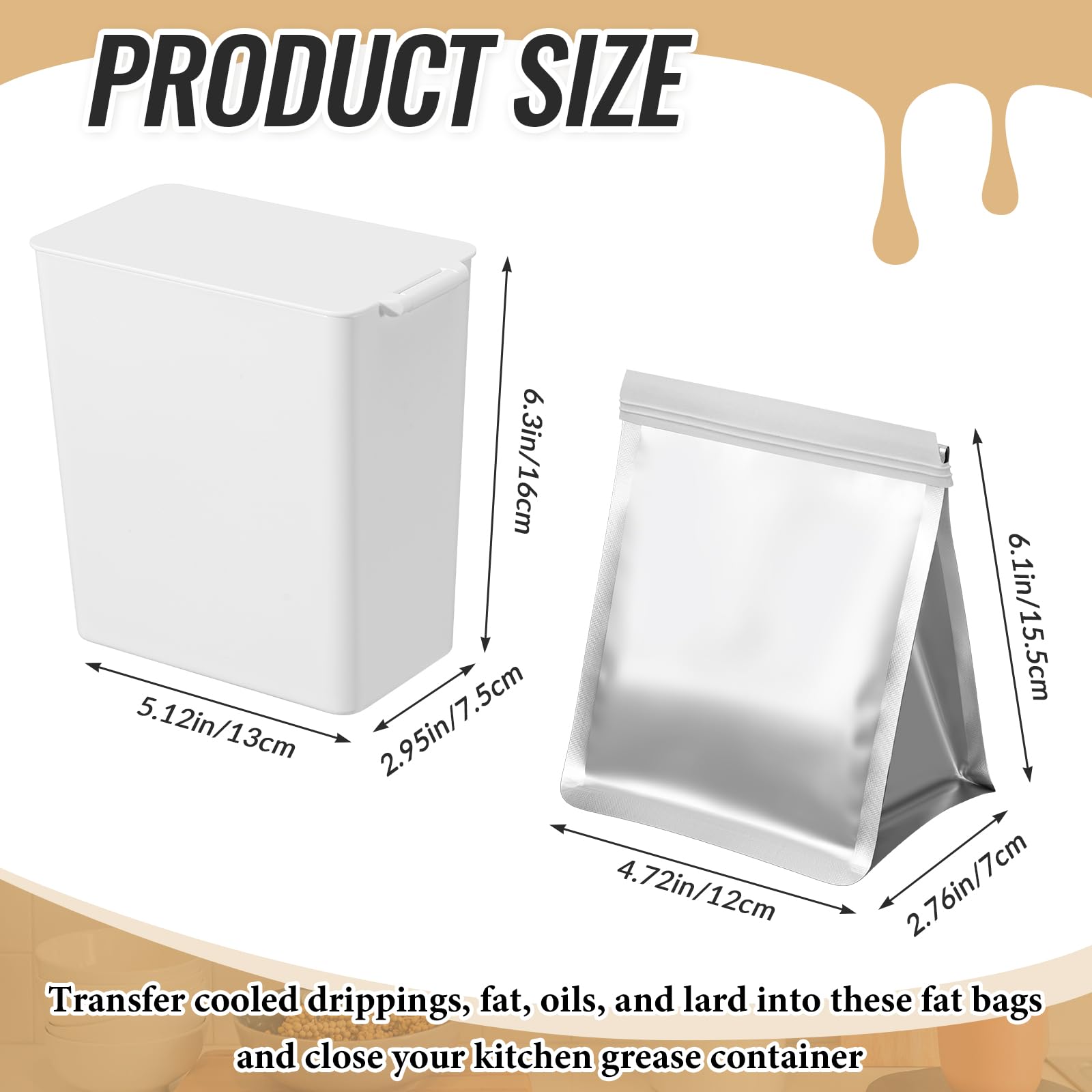 Snapklik.com : Hushee Set Of 26 Grease Container For Kitchen