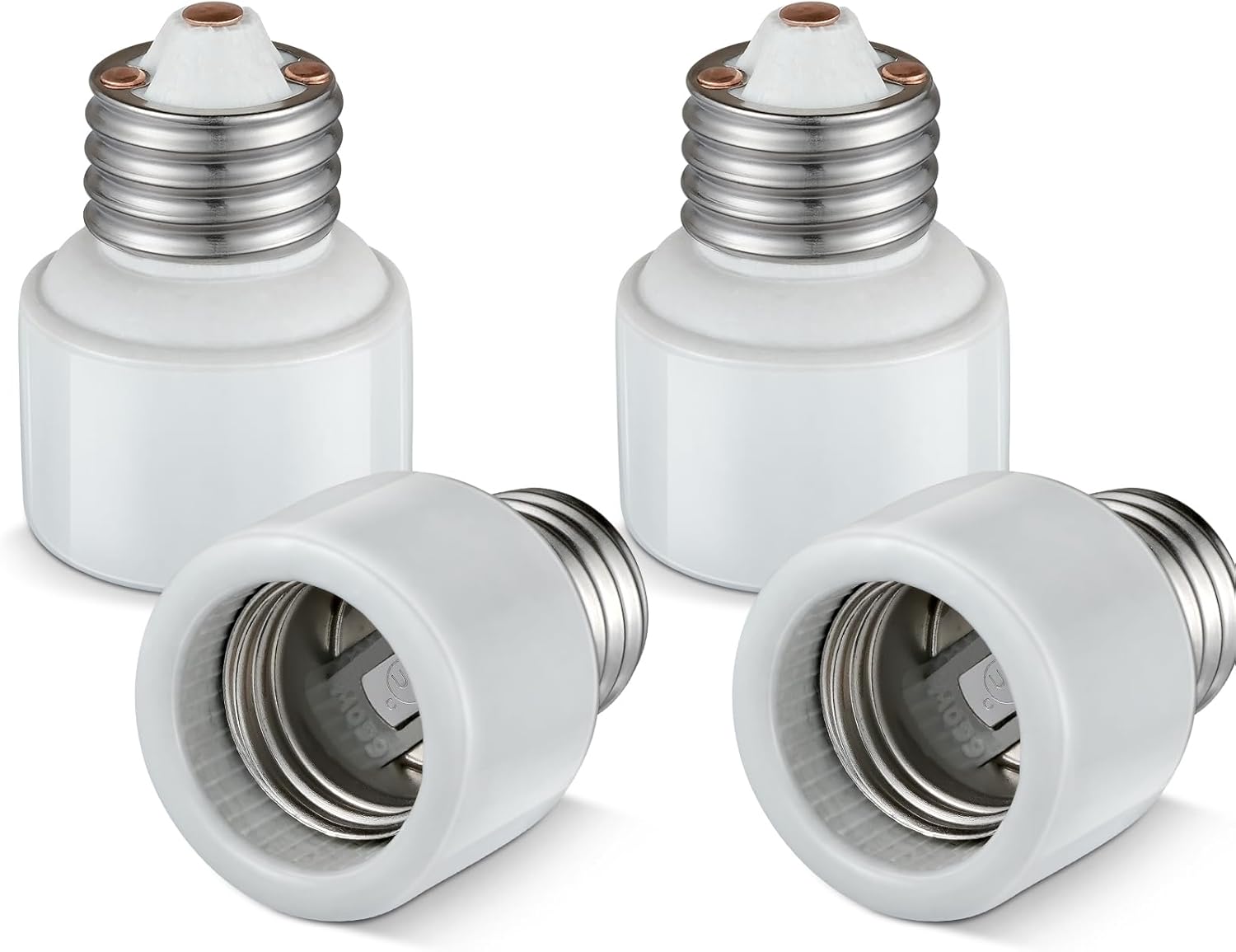 Porcelain E26 Light Socket Extender, Emnooti E26 E27 to E26 E27 LED CFL ...