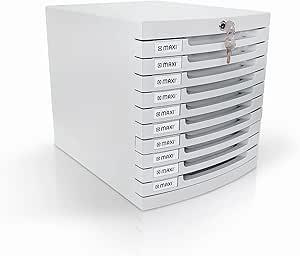 MAXI Plastic Storage 10 Drawer With Lock, office file cabinets Filing ...
