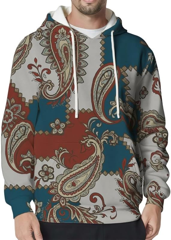 Sudadera con Capucha de Estilo étnico para Hombre Manga Larga con ...